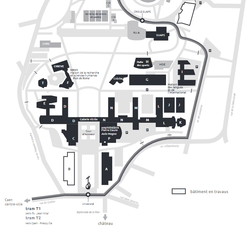 infos-generales: Plan de l'université de Caen Normandie (Campus 1) (PDF)